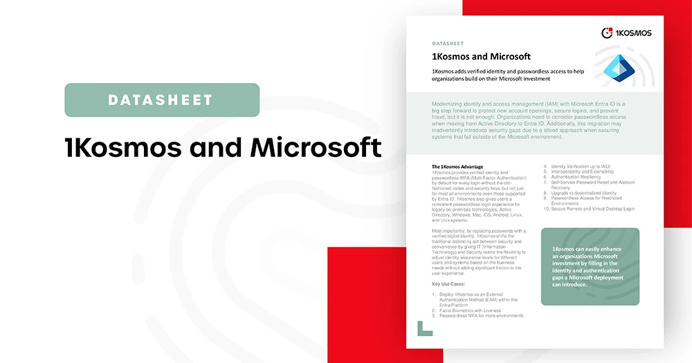 1Kosmos and Microsoft - 1Kosmos