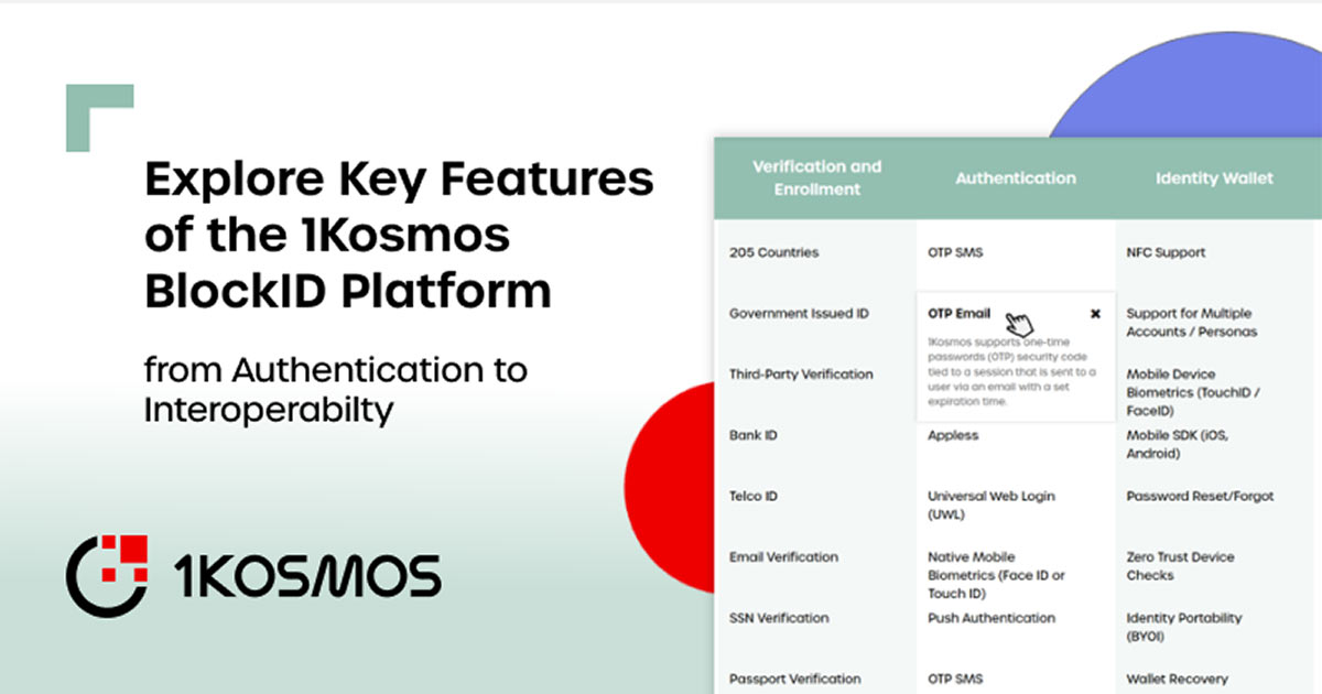 1Kosmos Features & Key Capabilities