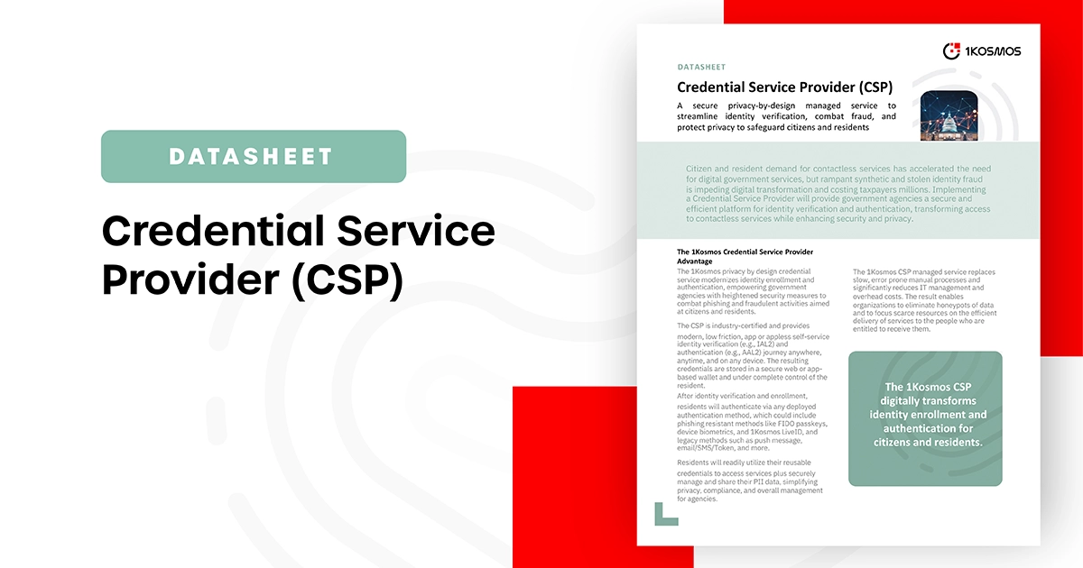 Credential Service Provider (CSP) - 1Kosmos