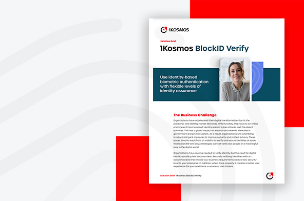 1Kosmos BlockID Verify Solution Brief